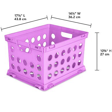 Sterilite Home Office Garage Plastic Stackable Storage File Crate Box ...