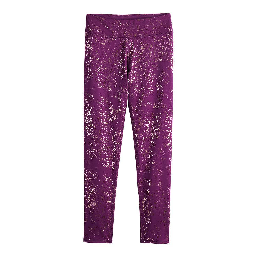 Girls 7-16 Tek Gear® Foil Printed High-Waisted Leggings in Regular & Plus