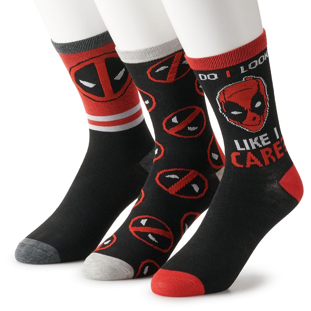 Men's Deadpool 3-Pack Crew Socks