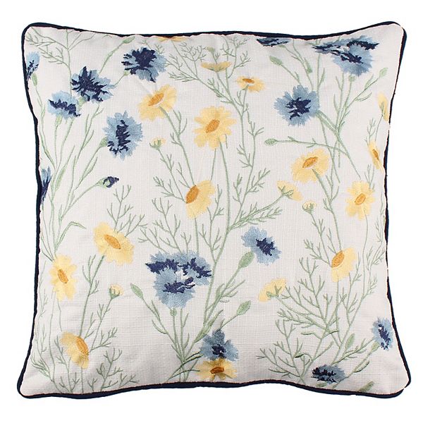 Levtex Home Linnea Floral Embroidered Pillow