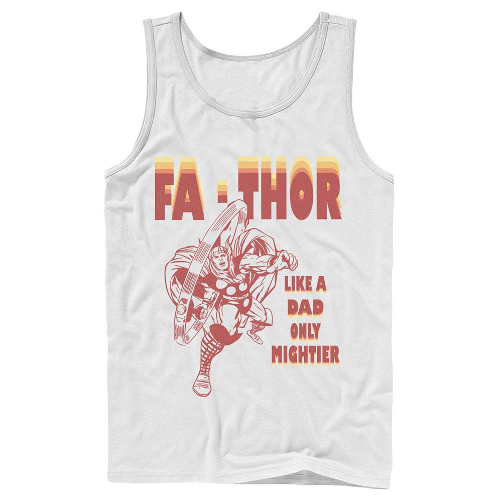 Men's Marvel Fa-Thor Like A Dad Only Mightier Retro Father's Day Tank Top