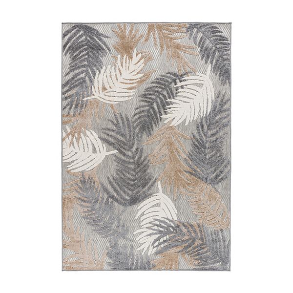 World Rug Gallery Tropical Floral Modern Indoor Outdoor Rug