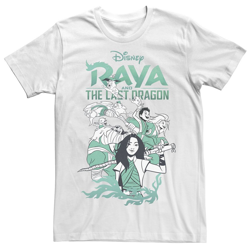 Disney's Raya And The Last Dragon Men's Group Shot Logo Tee