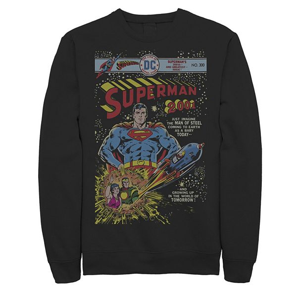 Men's DC Comics Superman 2001 Comic Book Cover Sweatshirt