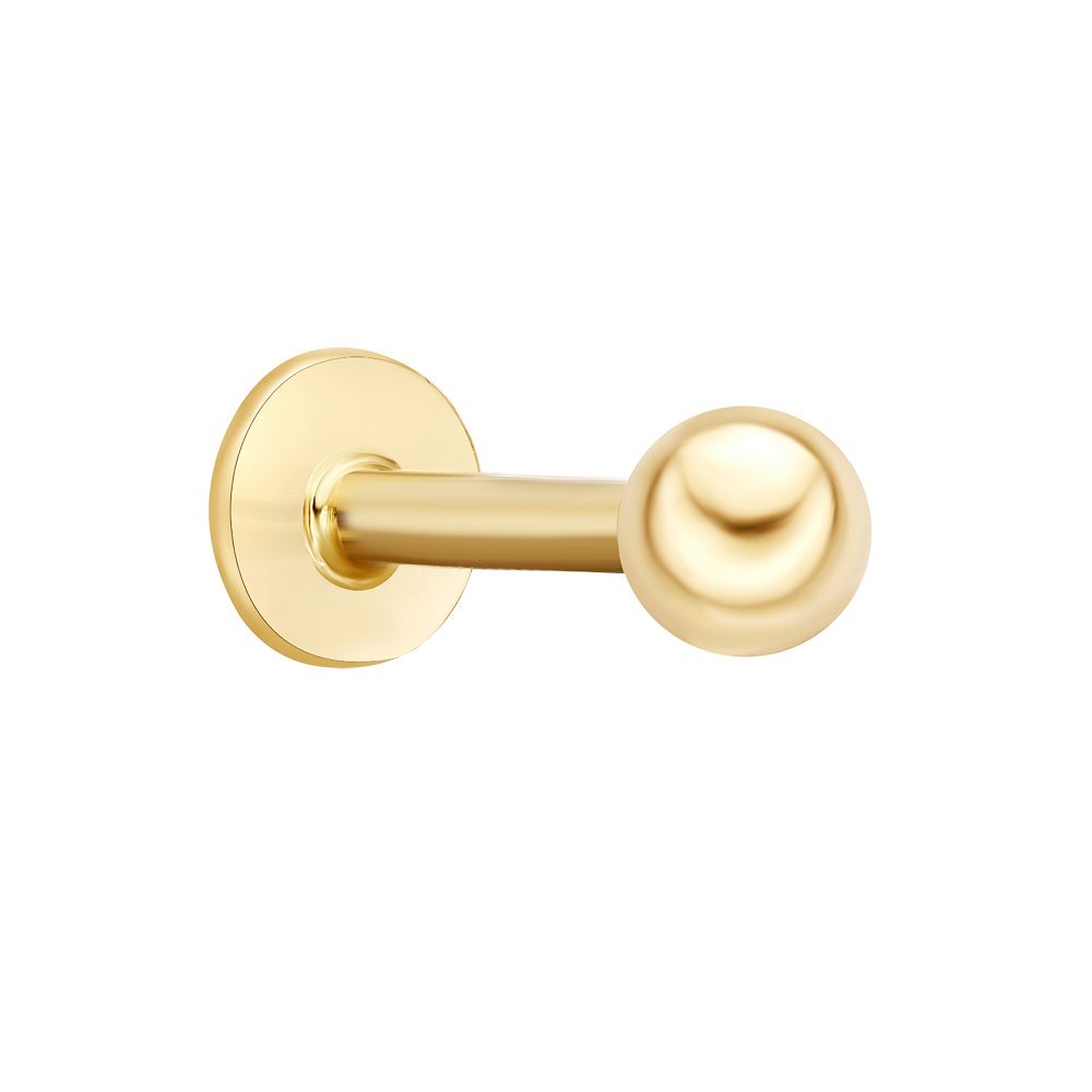 Lila Moon 14k Gold 3 mm Labret Lip Stud