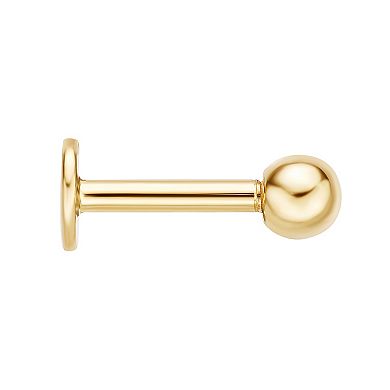 Lila Moon 14k Gold 3 mm Labret Lip Stud