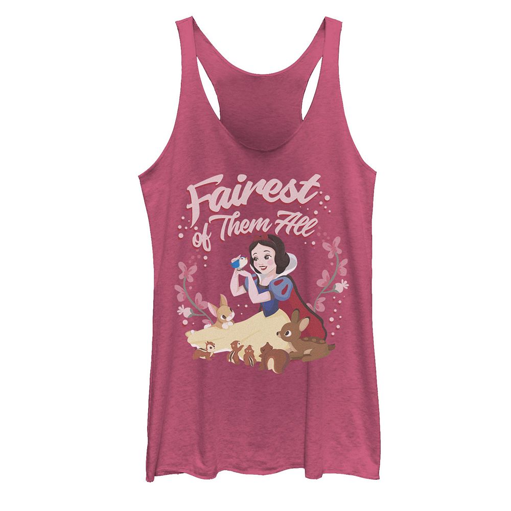 Disney' Snow White Juniors' Fairest Floral Wreath Tank Top
