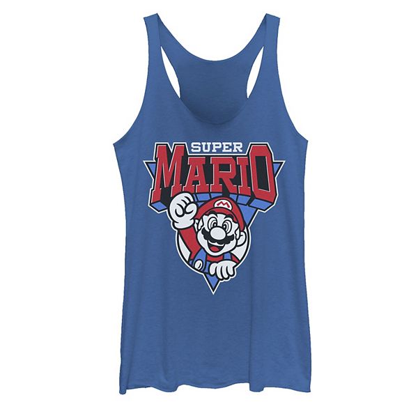 Juniors' Nintendo Super Mario Red White Blue Team Mario Graphic Tank Top
