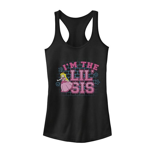 Juniors' Nintendo Super Mario Princess Peach I'm The Lil' Sis Graphic ...