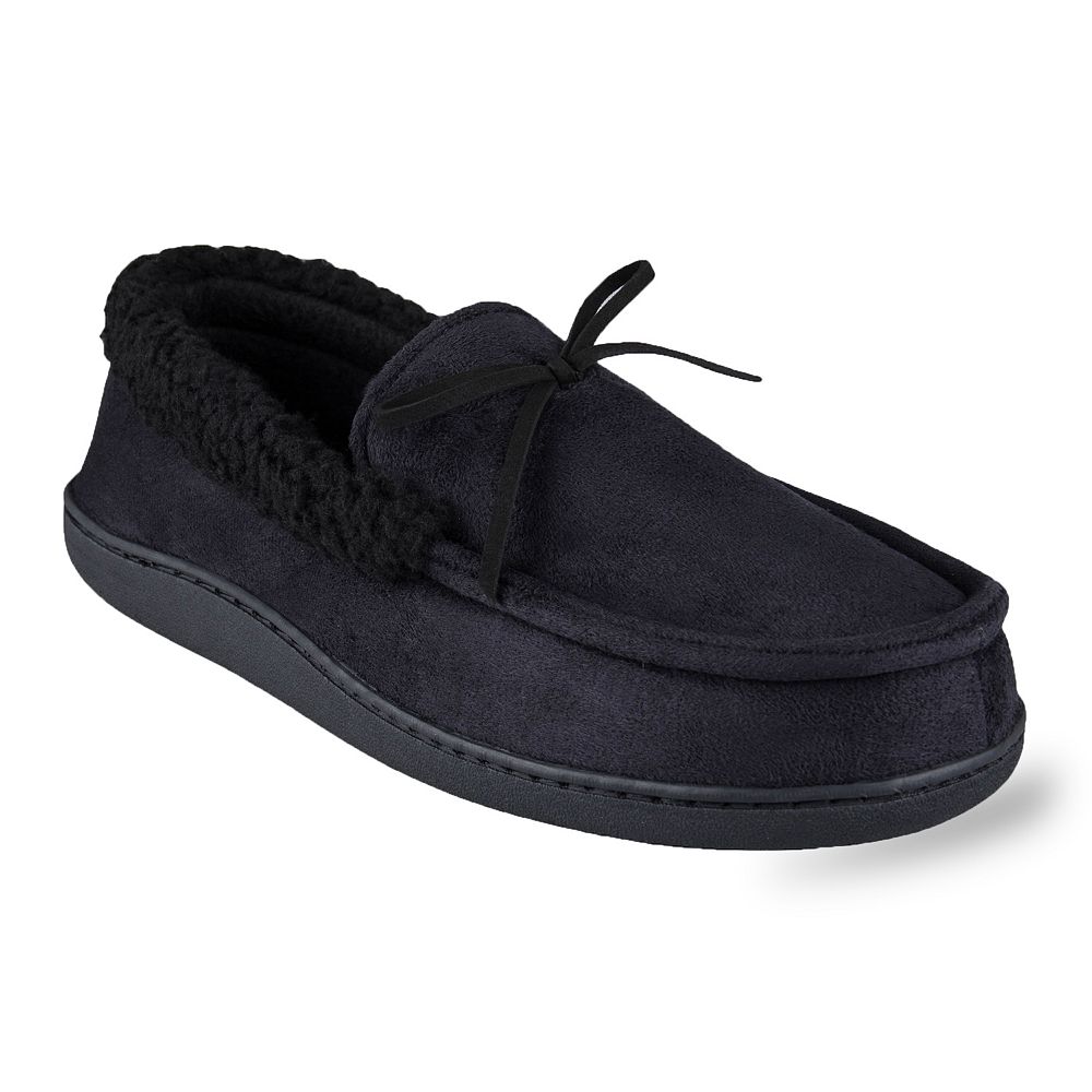 Men's Wembley Memory Foam Moccasin Slippers with Fleece Trim