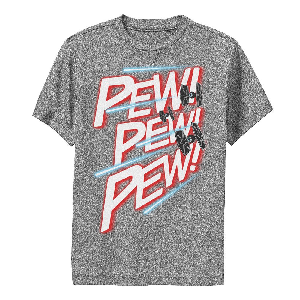 Boys 8-20 Star Wars TIE Fighter Pew Pew Pew Performance Graphic Tee
