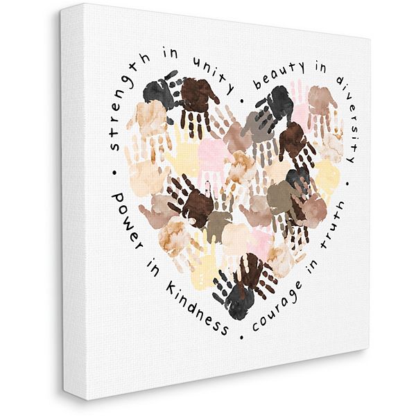 Stupell Home Decor Powerful Strength In Unity Heart Canvas Wall Art