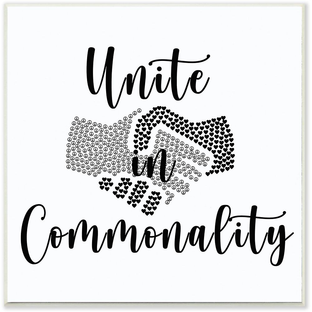 Stupell Home Decor Unite in Commonality Handshake Plaque Wall Art