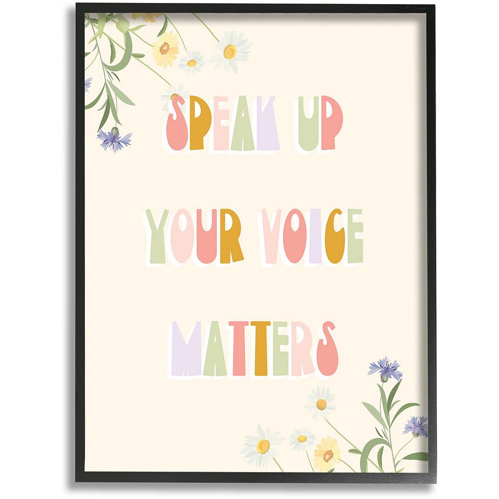Stupell Home Decor Speak Up Your Voice Matters Canvas Wall Art