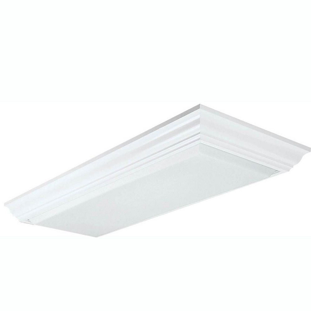 Lithonia Lighting 48" Ceiling Light Fixture Diffuser Drop White Acrylic ...