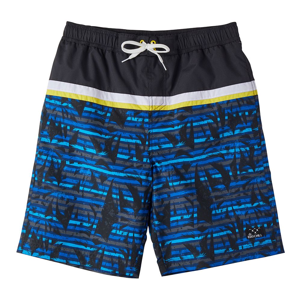 Boys 4-7 Big Chill Palm Tree Stripes Swim Trunks