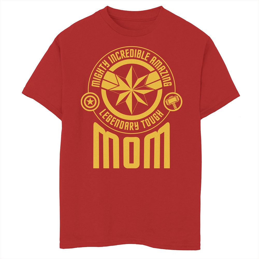 Boys 6-20 Captain Marvel Mother's Day Mom Logo Graphic Tee