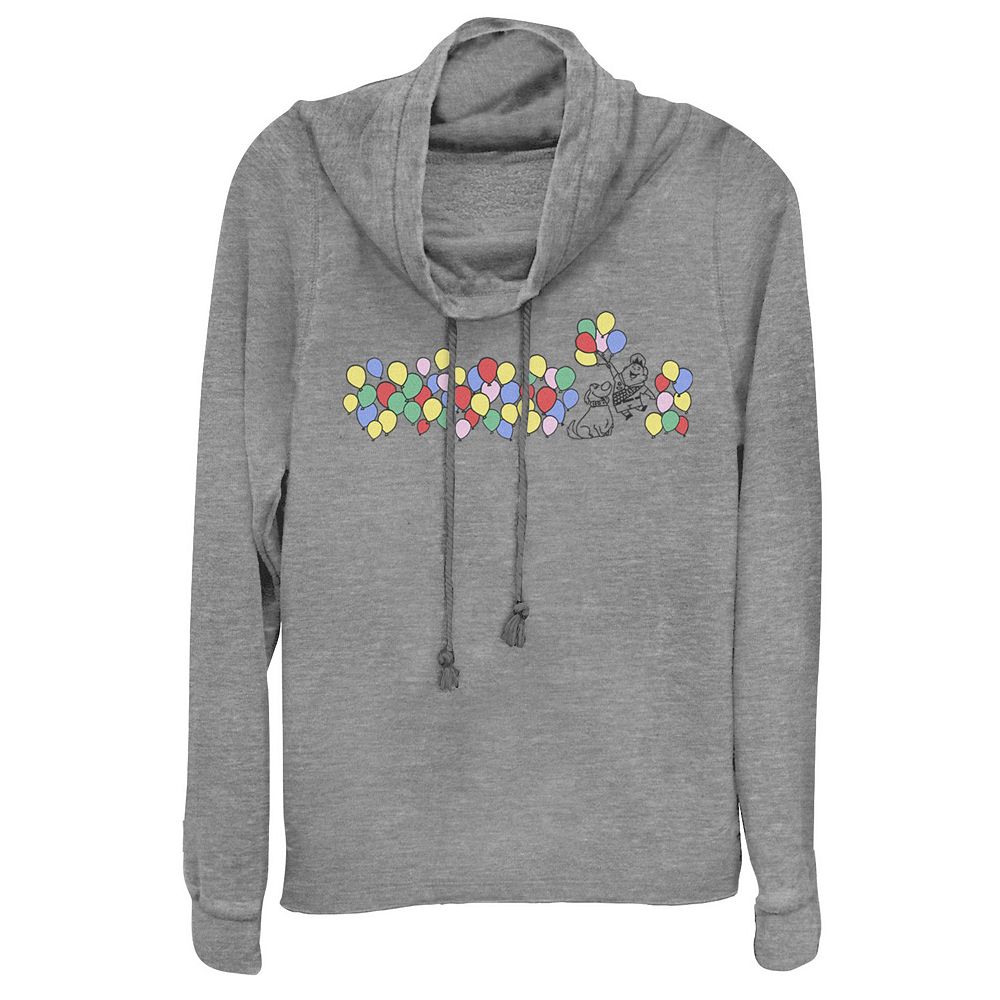 Disney / Pixar's Up Russell & Dug Balloons Juniors' Cowlneck Graphic ...