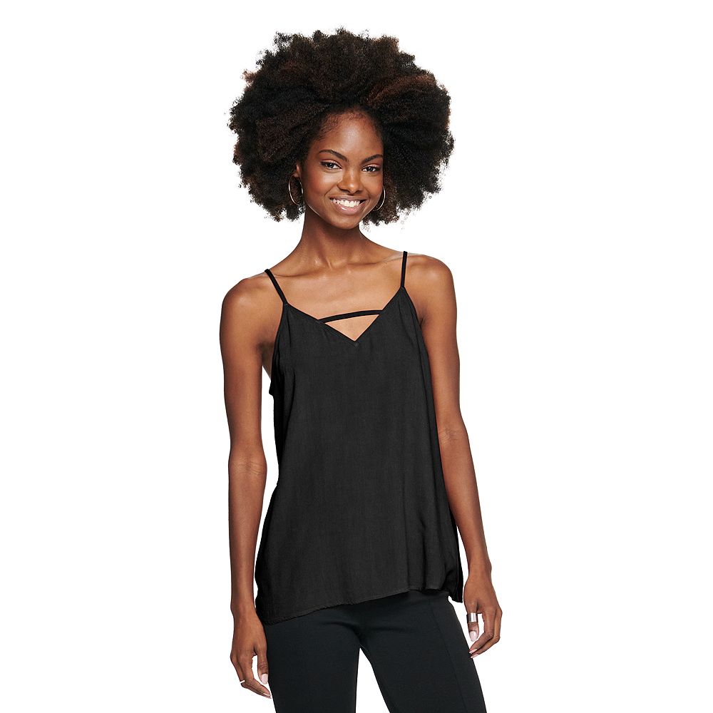 Juniors' SO® Layering Tank Top with Bar Detail