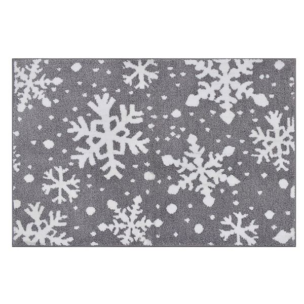 St. Nicholas Square® Super Soft Snowflake Rug