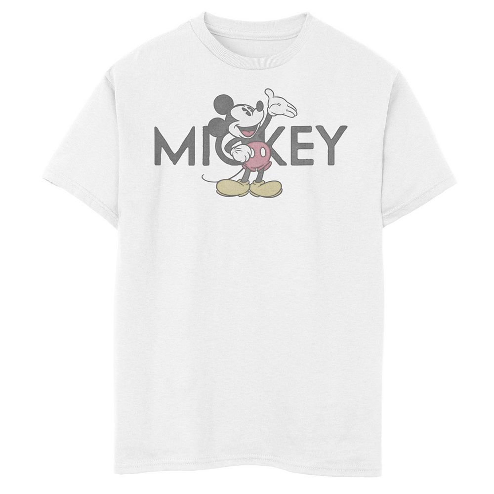 Disney's Mickey Mouse & Friends Boys 6-20 Classic Mickey Text Graphic Tee