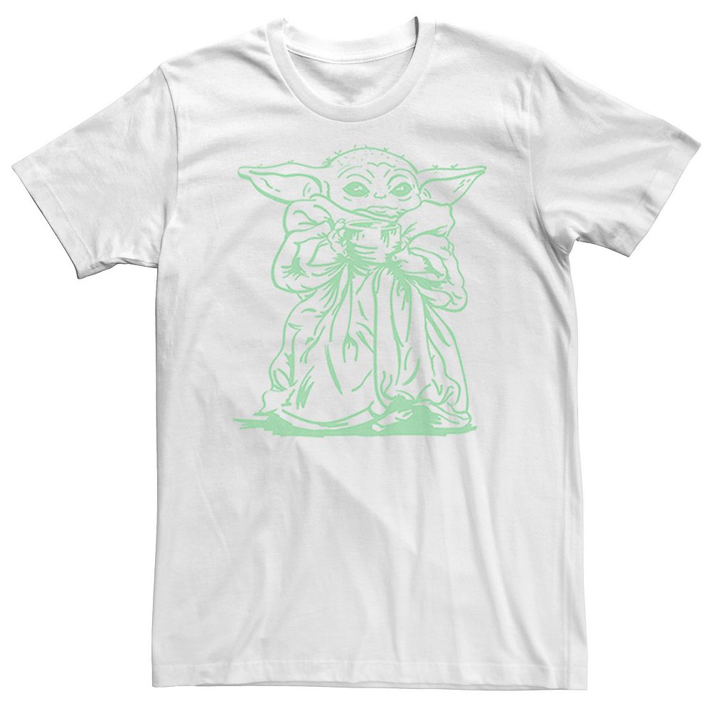 Big & Tall Star Wars The Mandalorian The Child Line Art Portrait Tee