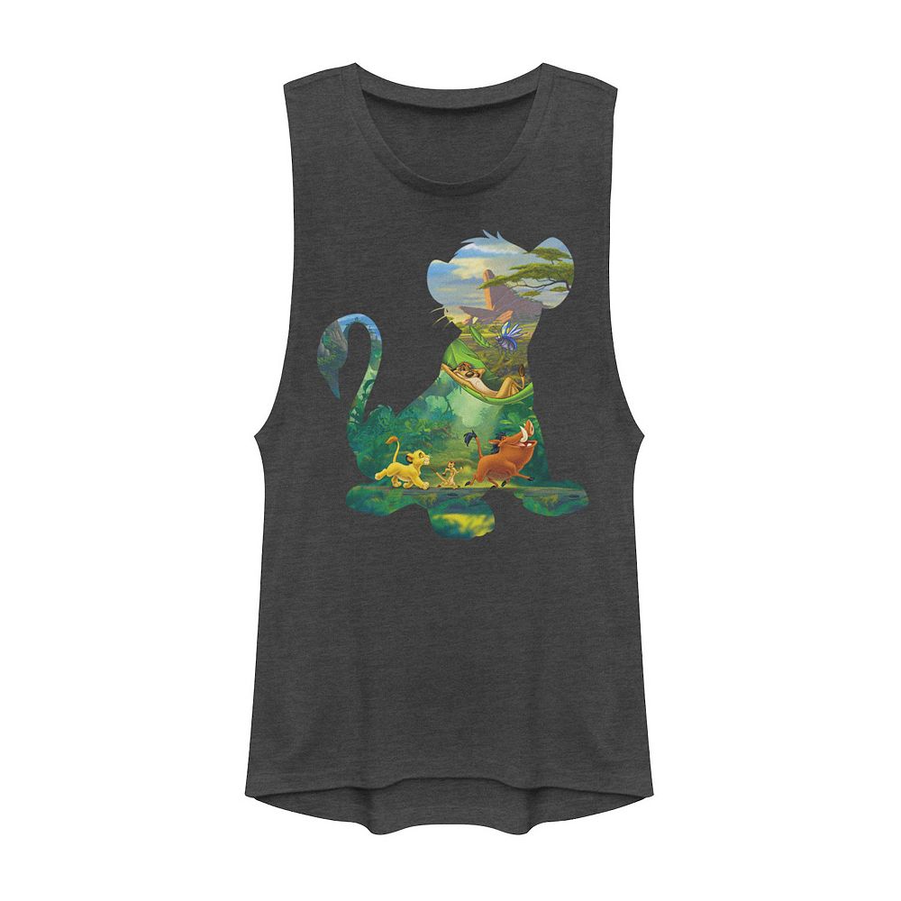 Disney's The Lion King Juniors' Simba Silhouette Muscle Tank Top