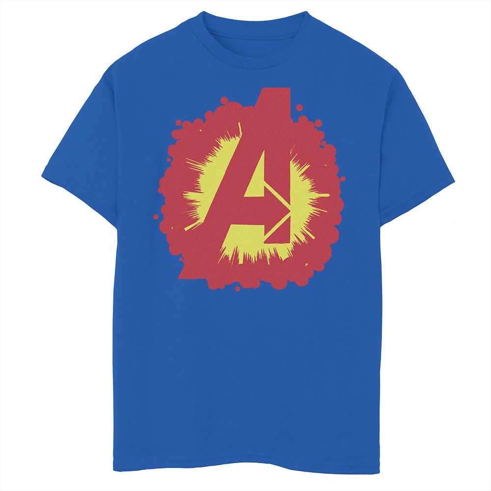 Boys 6-20 Marvel Avengers Explosion Bubble Chest Logo Tee
