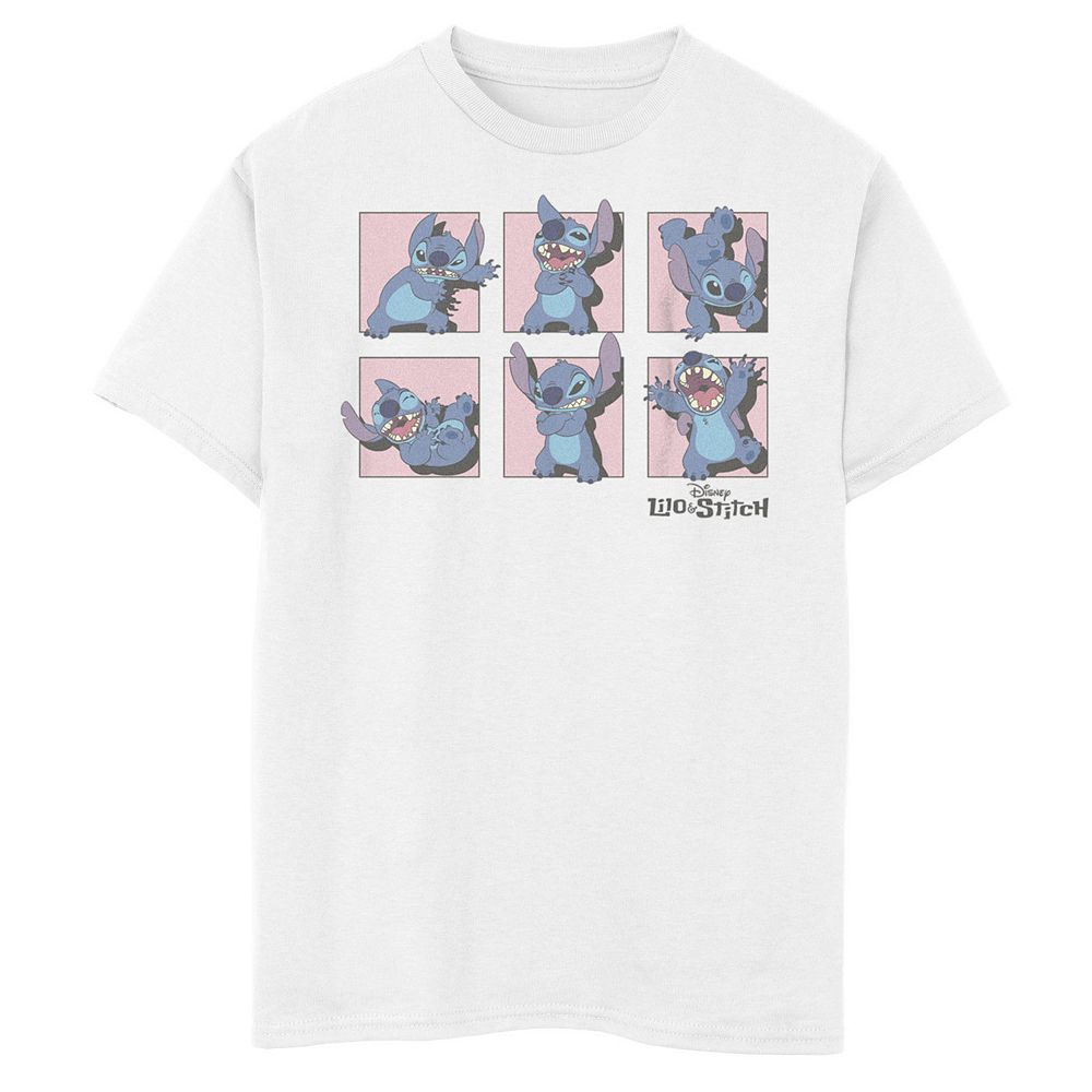 Disney's Lilo & Stitch Boys 6-20 Poses Of Stitch Panels Graphic Tee