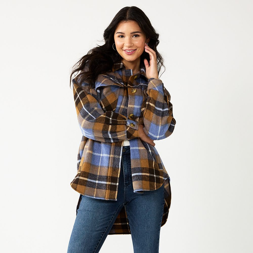 Juniors' SO® Oversized Shacket