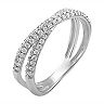 Simply Vera Vera Wang 14k White Gold 1/2 Carat T.W. Diamond Crossover ...