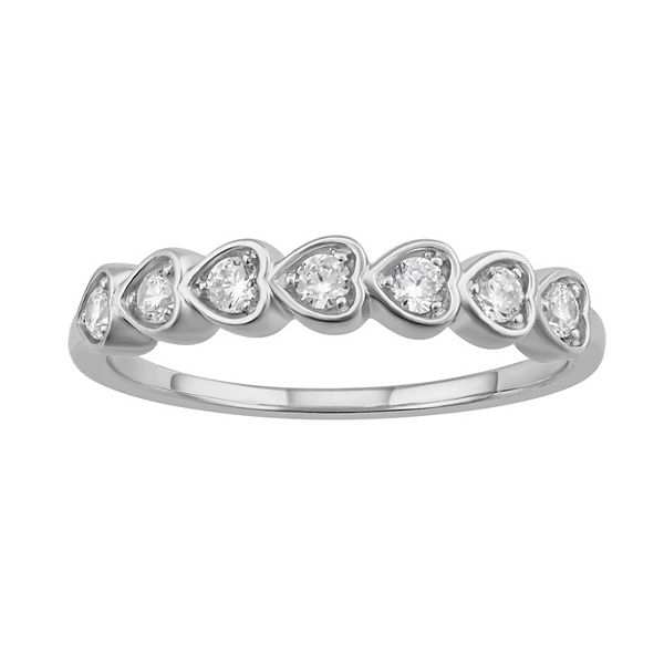 Simply Vera Vera Wang 14k White Gold 1/4 Carat T.W. Diamond Heart Ring