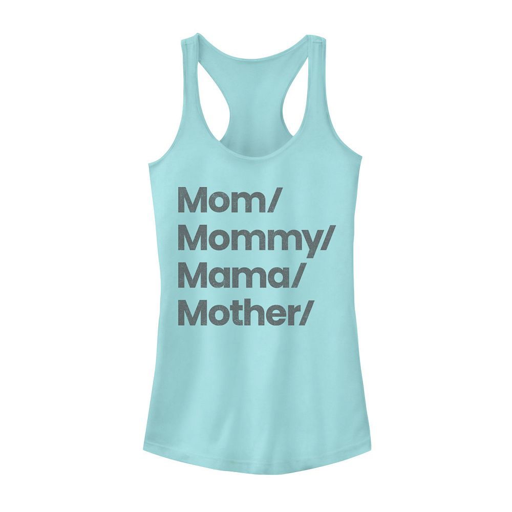 Juniors' Mom Synonyms Distressed Graphic Tank Top