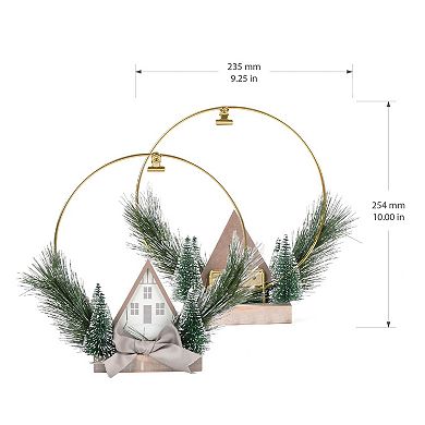 St. Nicholas Square® House Artificial Tree 1-Photo Clip Hoop Frame