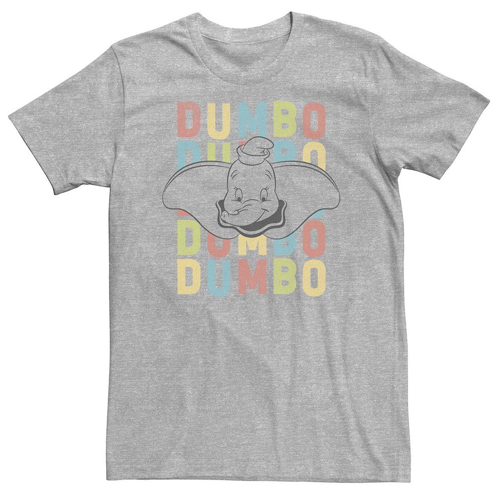 Big & Tall Disney Dumbo Name Stack Colorful Vintage Poster Tee
