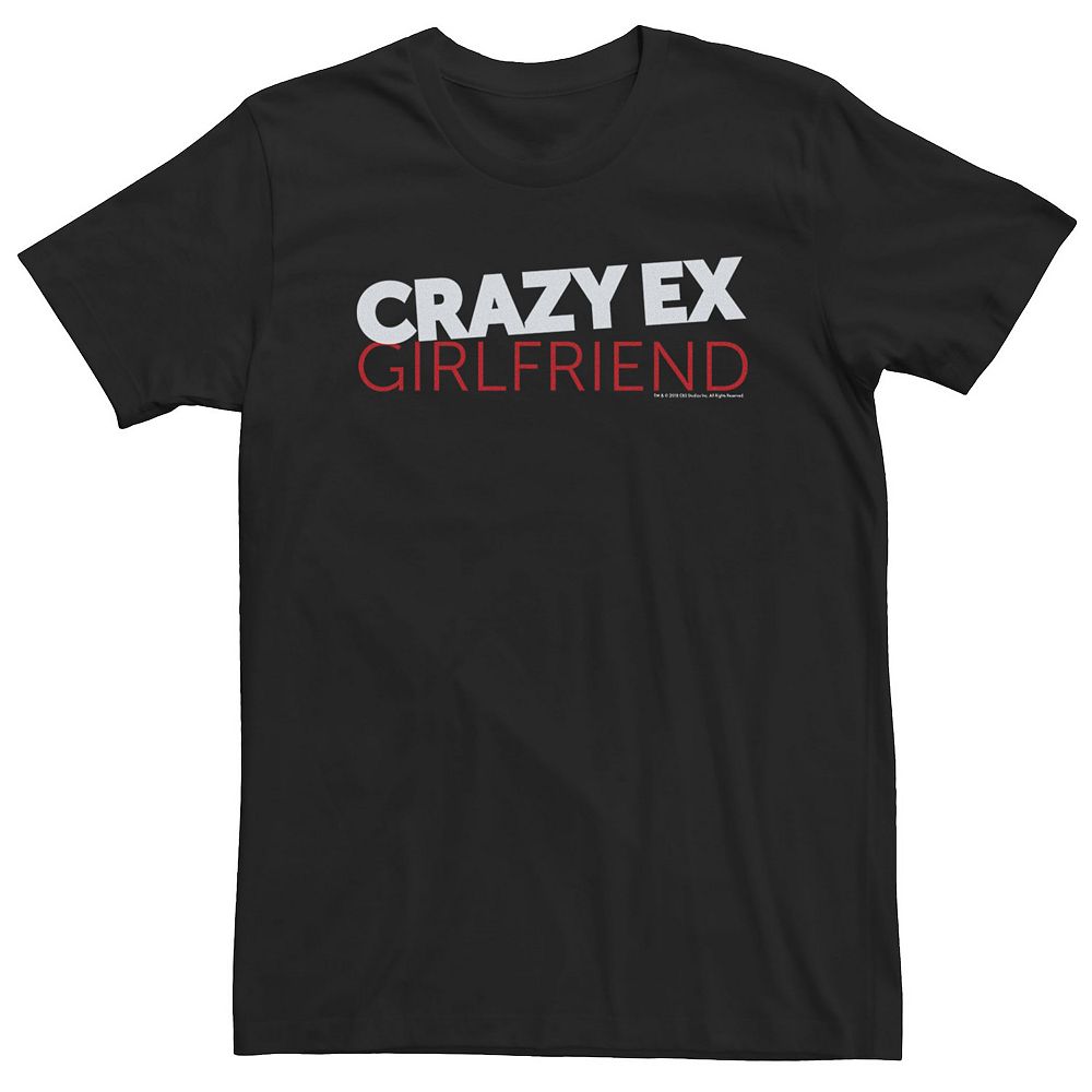 Big & Tall Crazy Ex Girlfriend White & Red Font Tee
