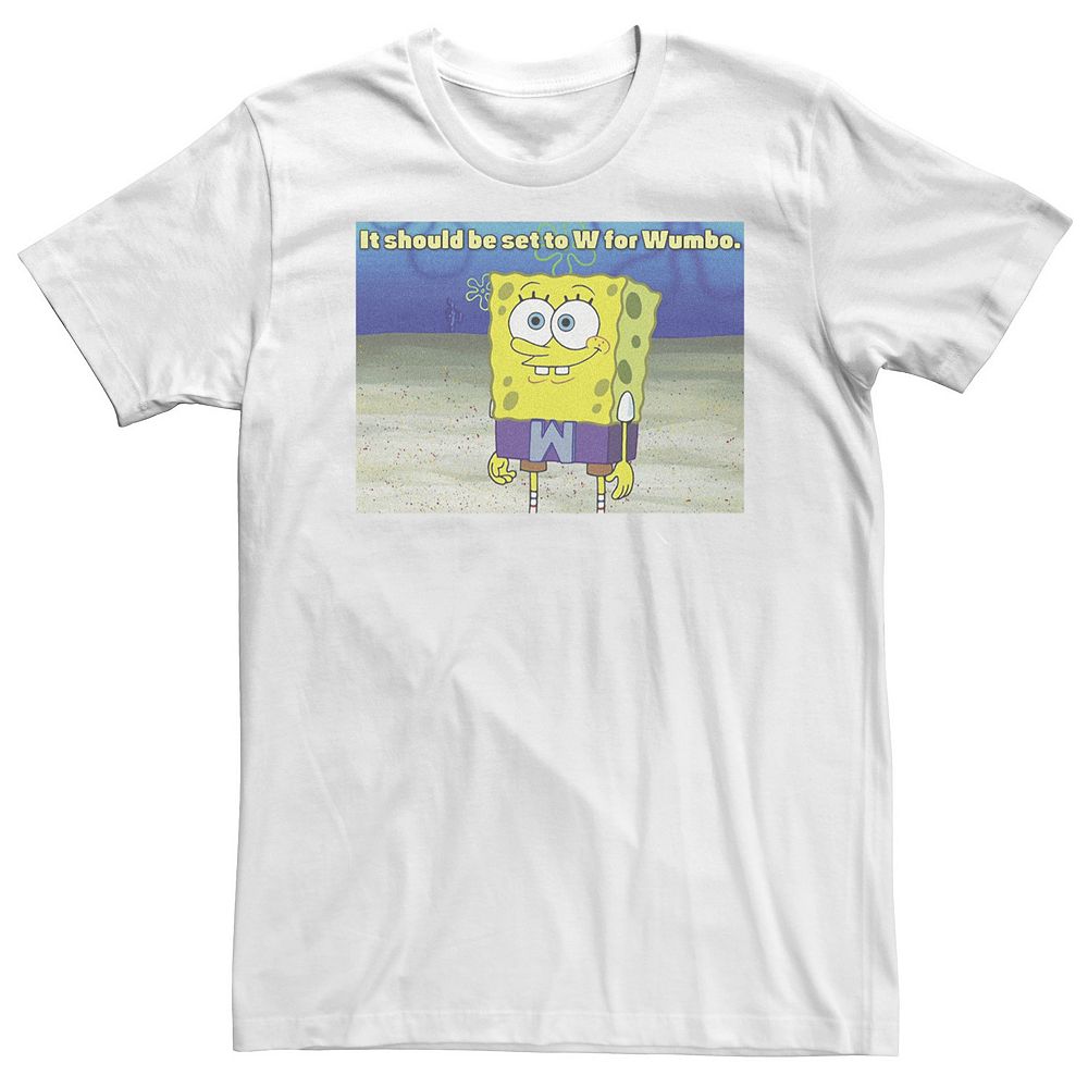 Big & Tall SpongeBob SquarePants W for Wumbo Clip Tee