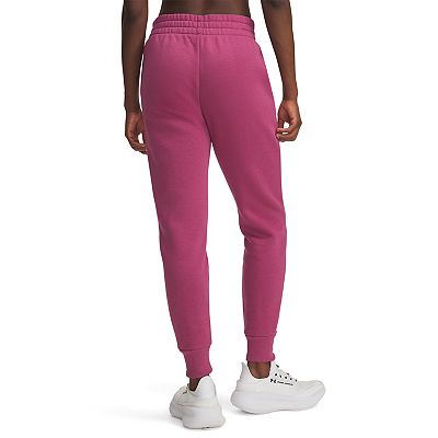 (取寄) アンダーアーマー レディース ライバル フリース ジョガーズ Under Armour women Rival Fleece Joggers Fuchsia Dusk/White Women's Under Armour Rival Fleece Joggers