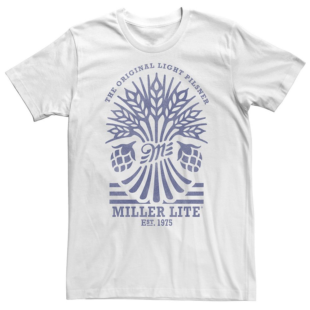 Big & Tall Miller Lite Beer Hops & Wheat Tee