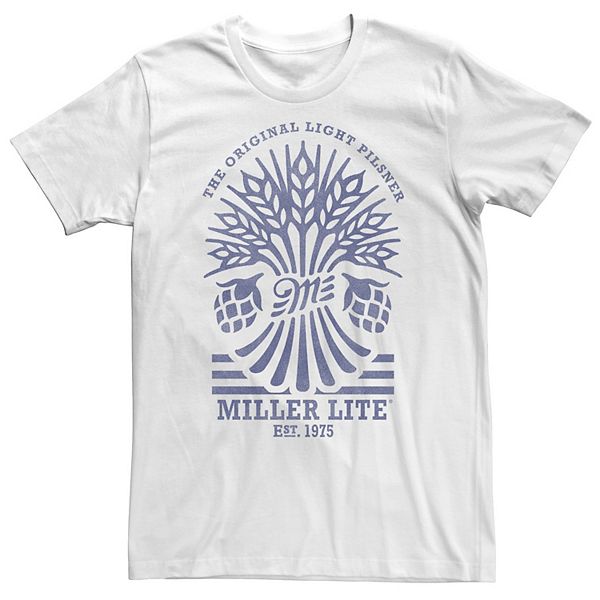 Big & Tall Miller Lite Beer Hops & Wheat Tee