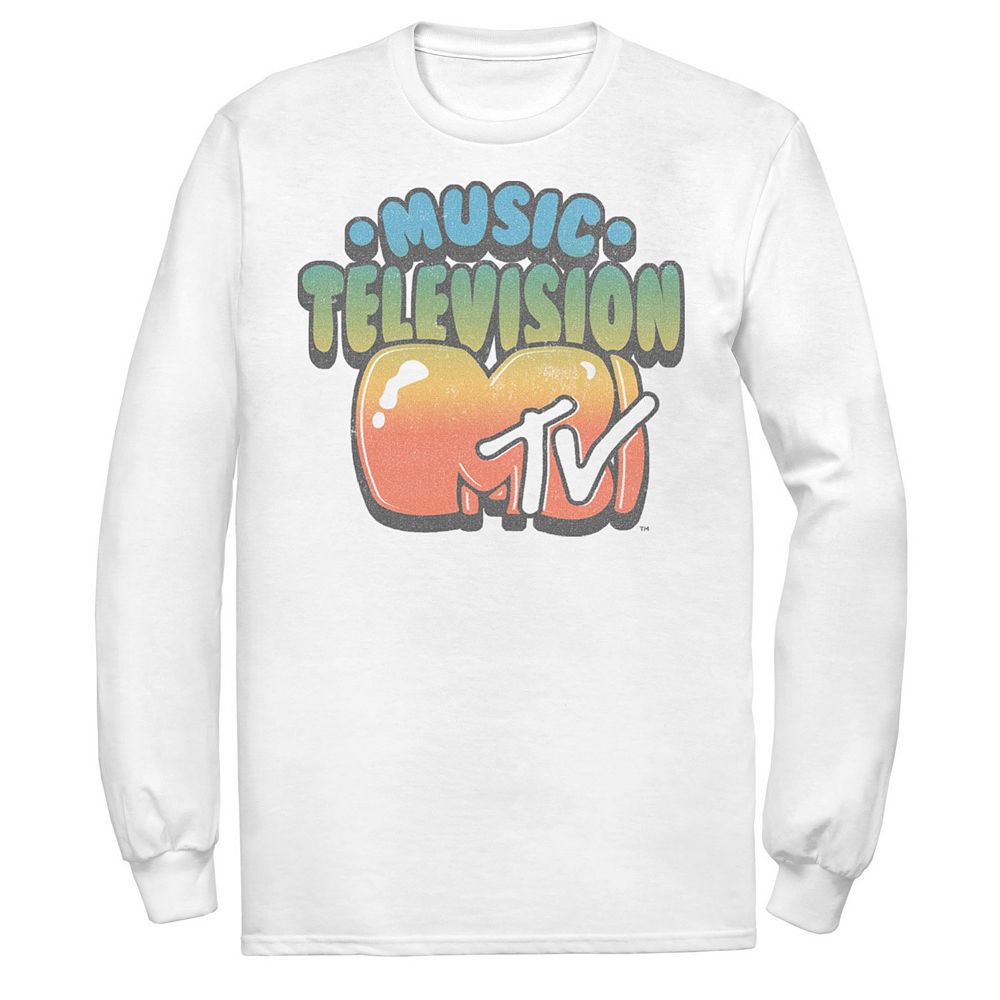 Men's MTV Logo Bubble Balloon Font Style Tee