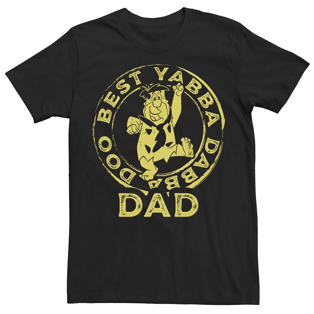 Men's The Flintstones Fred Best Yabba Dabba Doo Dad Yellow Stamp Tee