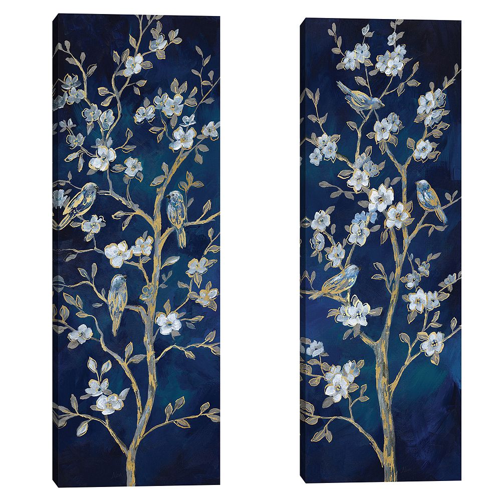 Masterpiece Indigo Spring I & II by Nan Canvas Wall Art 2-piece Set