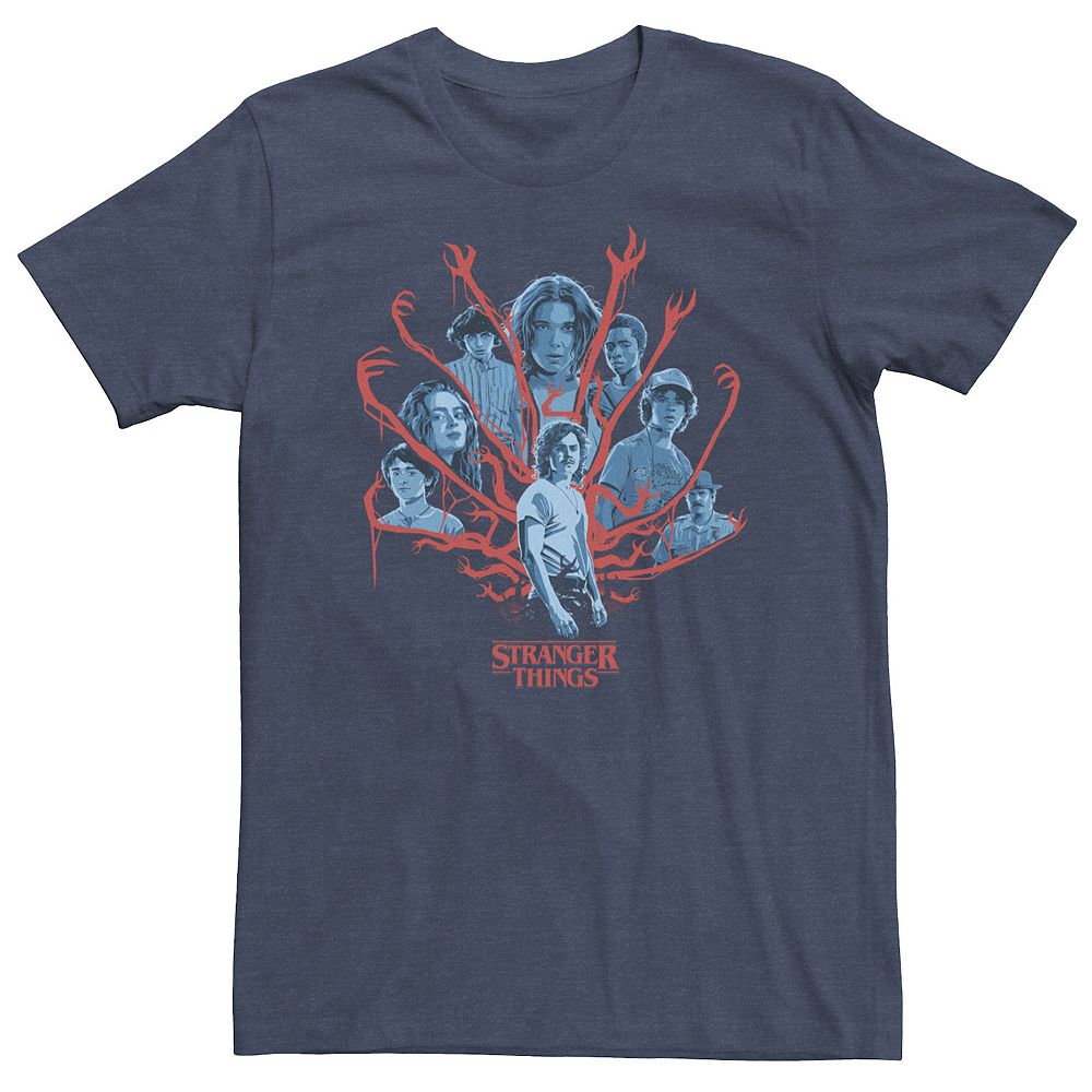 Big & Tall Netflix Stranger Things Group Shot Demogorgon Arms Tee