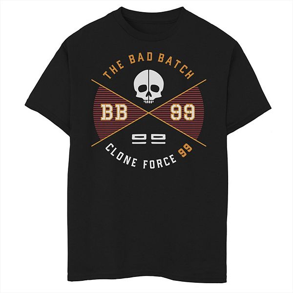 Boys 8-20 Star Wars The Bad Batch Clone Force 99 Skull Logo Graphic Tee