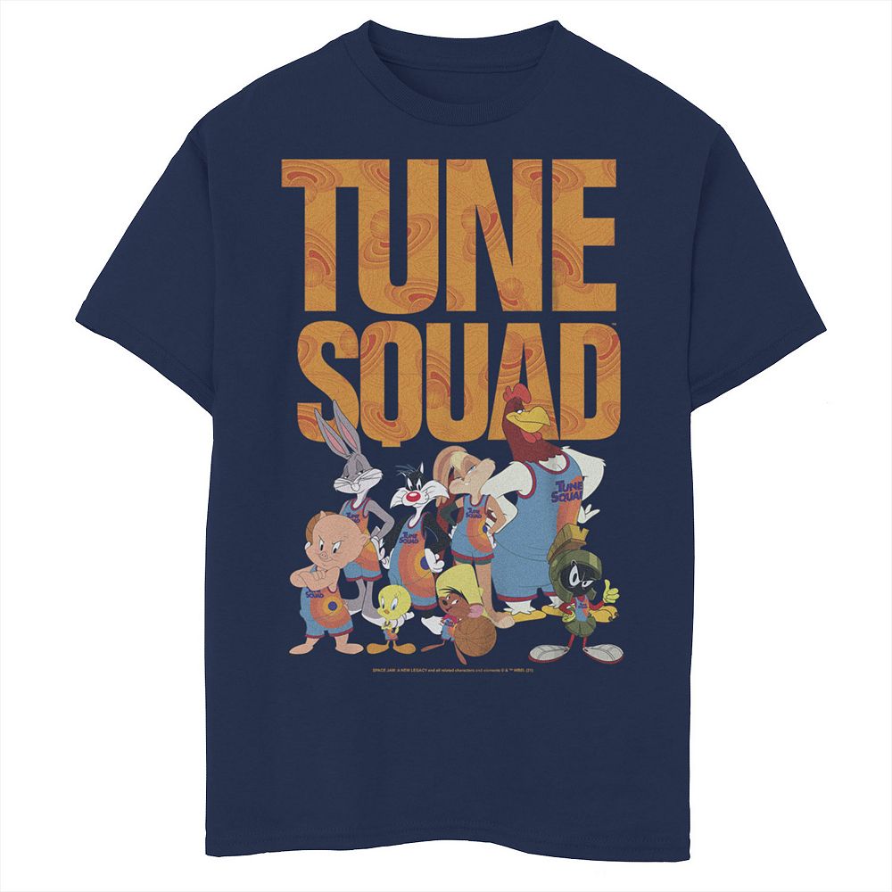 Boys 6-20 Space Jam 2 Tune Squad Group Shot Filled Text Graphic Tee