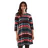 Women's Celebrate Together™ Brushed Print Holiday Swing Dress