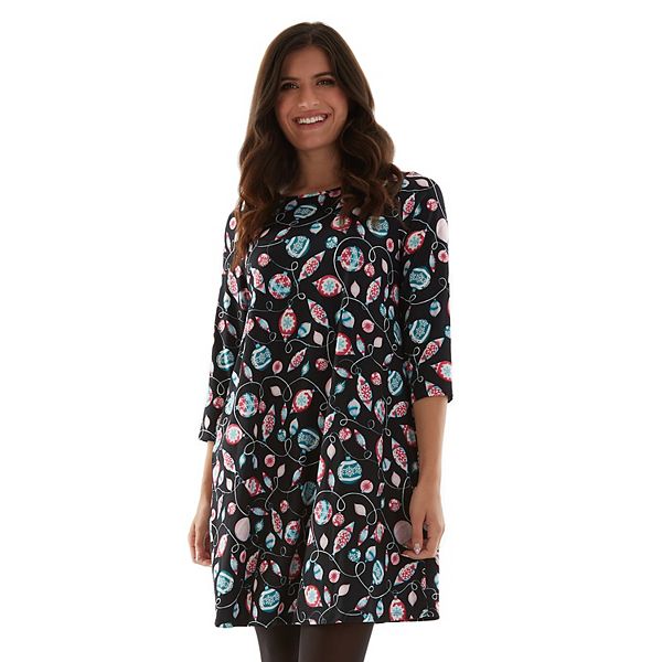 Women's Celebrate Together™ Brushed Print Holiday Swing Dress