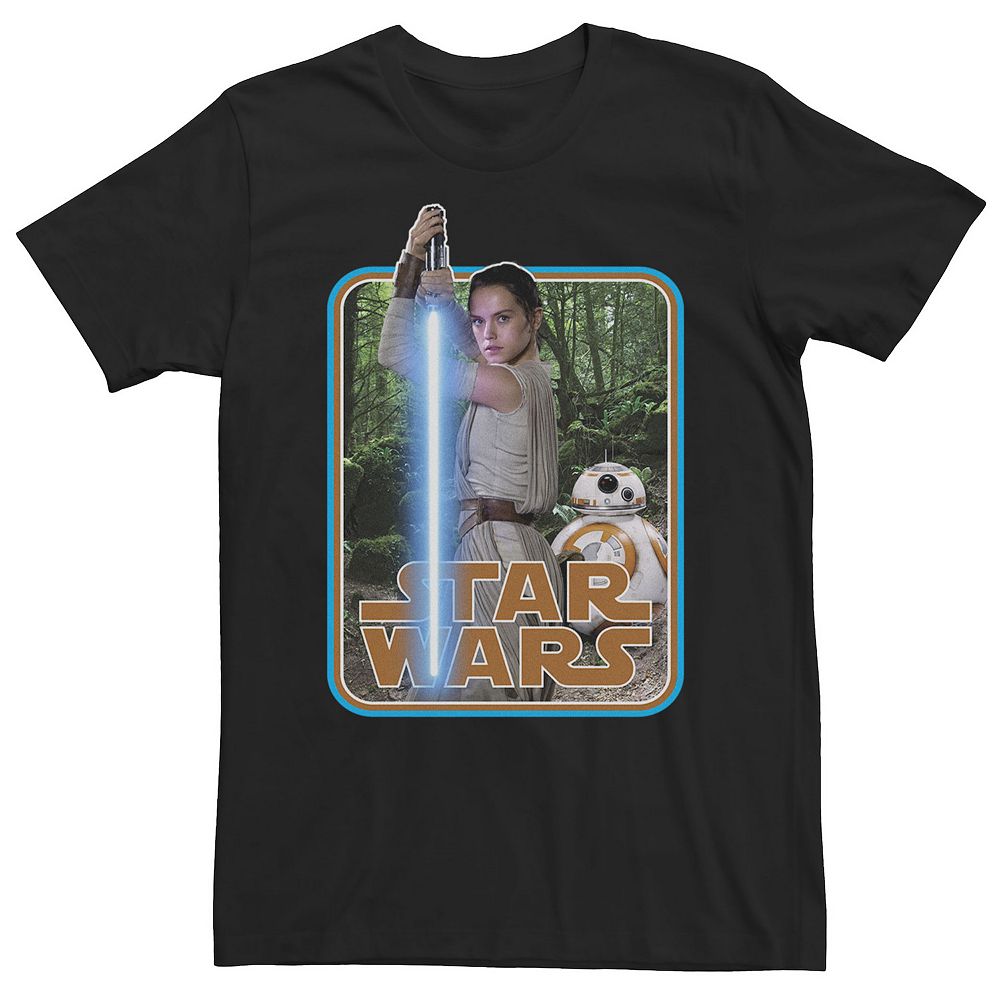 Big & Tall Star Wars Rey & BB-8 Episode 7 Poster Sticker Tee