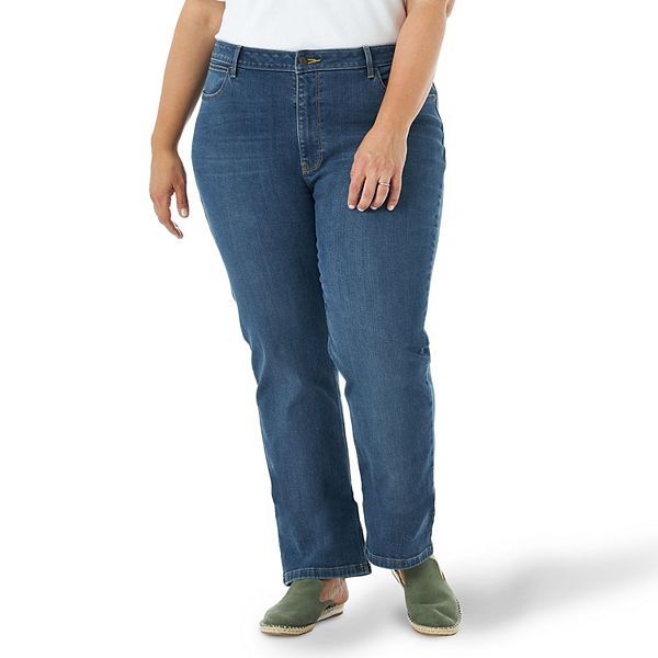 Plus Size Wrangler High Rise Straight Leg Jeans